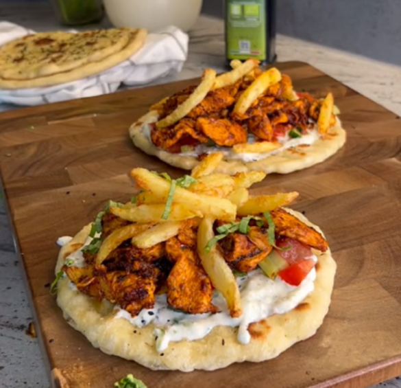 Gyros im Pita mit Knoblauchsauce - Rezeptehome