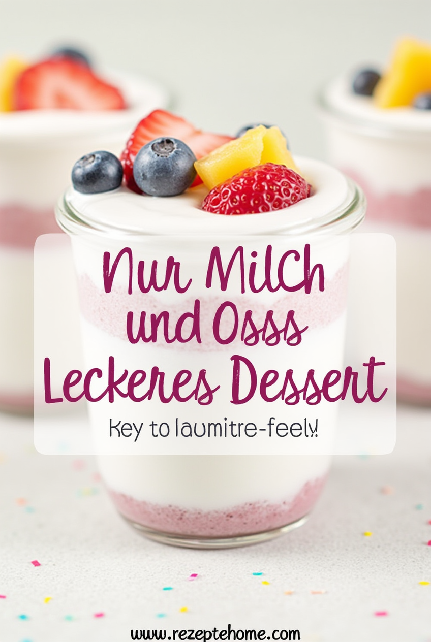 Nur Milch und Obst Leckeres Dessert ohne Gelatine In 5 Minuten fertig ...